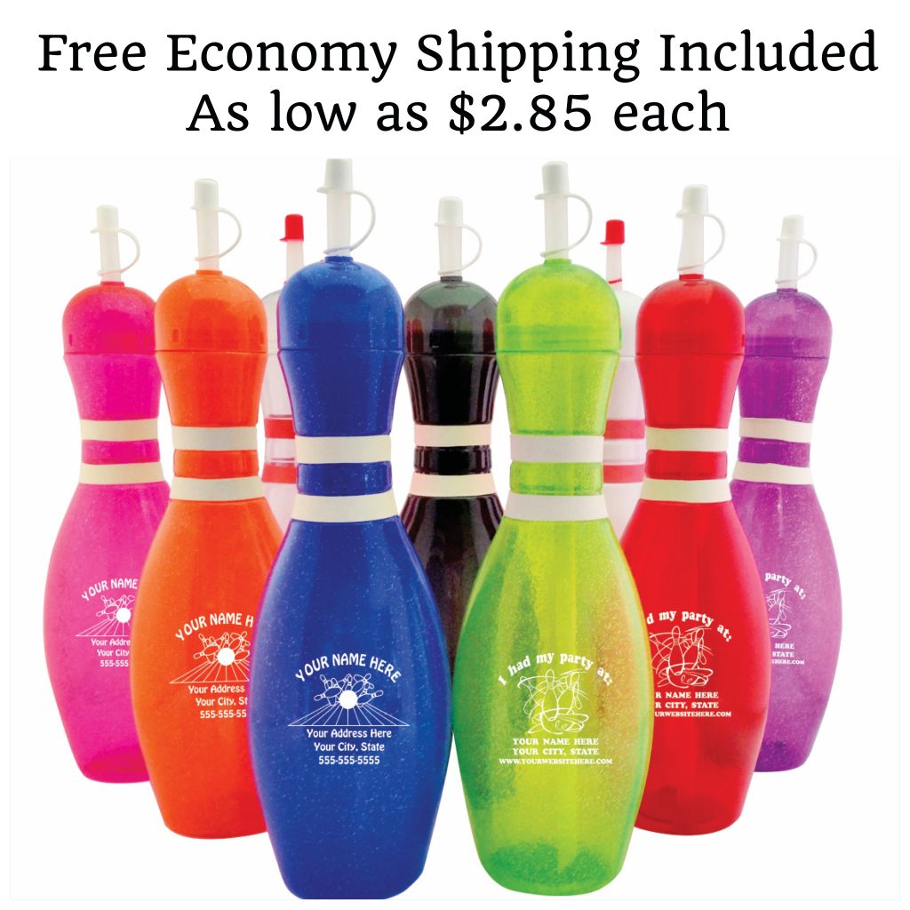 Personalized Bowling Pin Water Bottles & Sipper Cups | Sierra Products Inc.