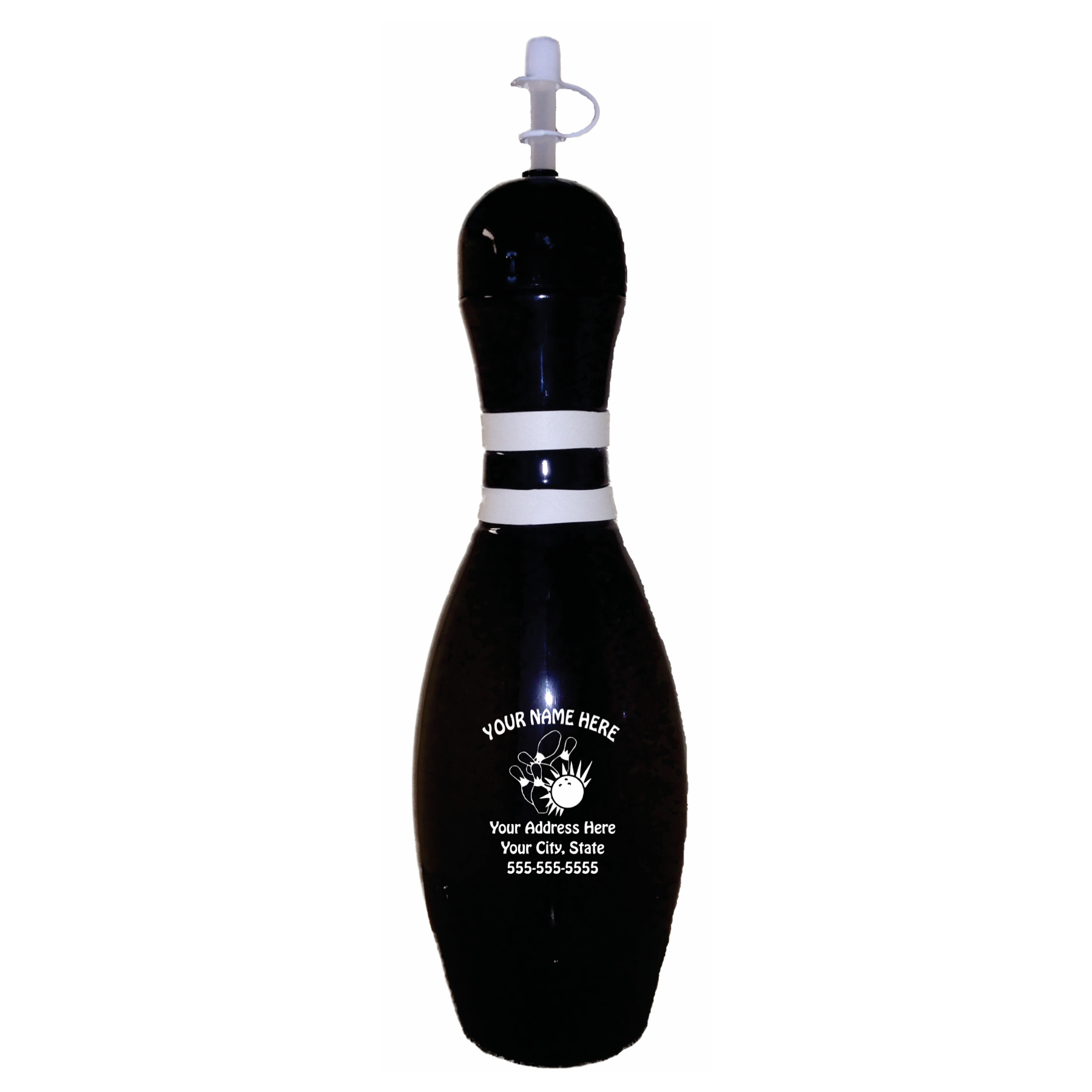 Personalized Bowling Pin Water Bottles | Sierra Products